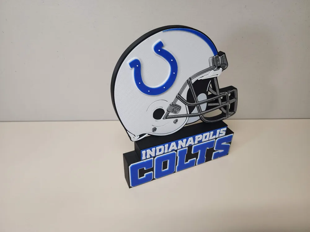 Indianapolis Colts Wall or Desk Display - Free 3D Print Model - MakerWorld