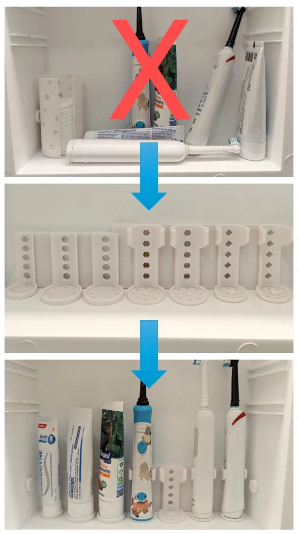 Ultimate Customizable Toothbrush/Toothpaste Holder by Matthew - MakerWorld
