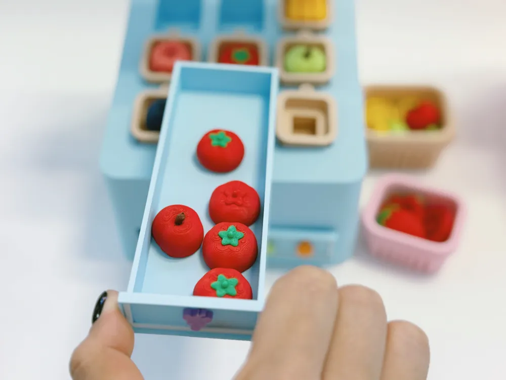 Mini Fruit Stand & 10 Fruit Clickers - Free 3D Print Model - MakerWorld