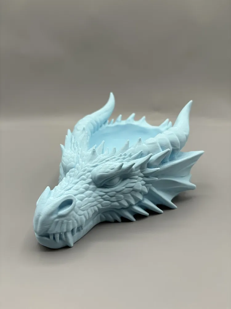 Dragon Head Catchall Tray Desk Entryway Organizer - Free 3D Print Model ...