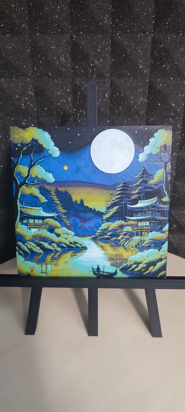 Japan landscape drawing - Hueforge by Luc3D - MakerWorld