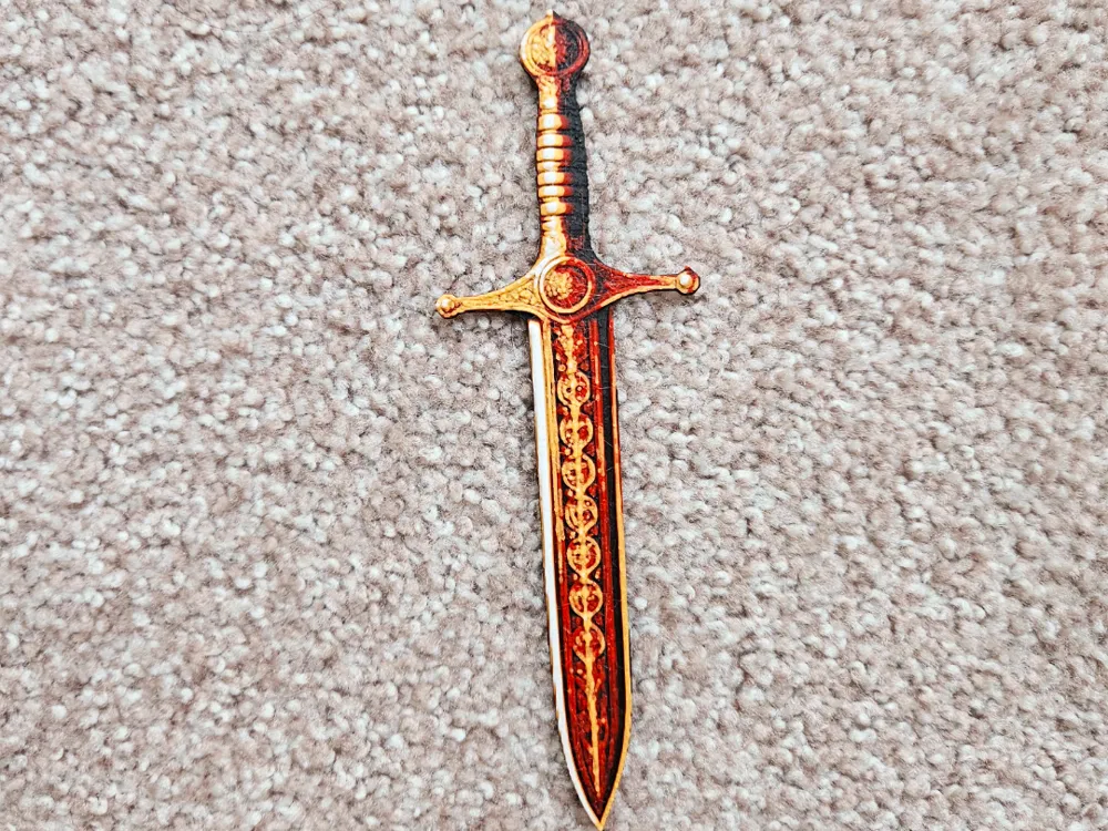 The Eldergleam Dagger Bookmark by AutoArtistry - MakerWorld