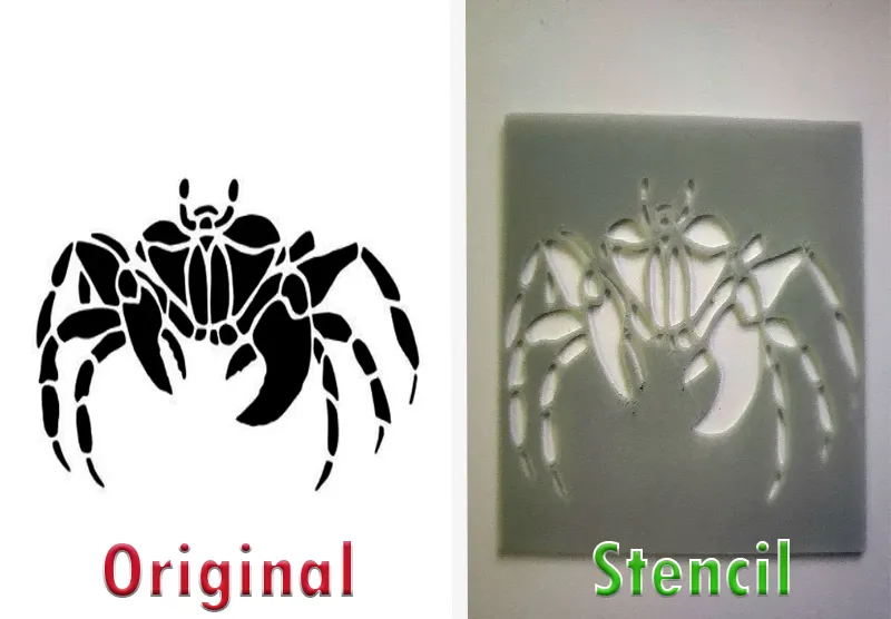 Crab Stencil by Print MakerWorld: Download Free 3D Models