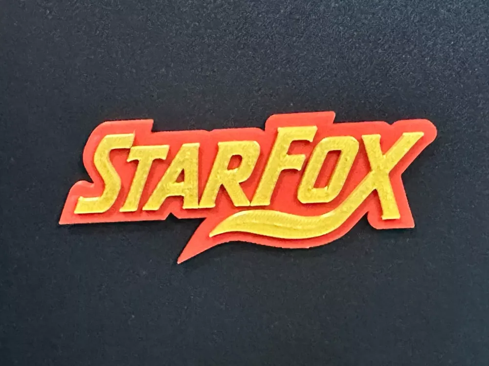 Starfox Text Logo Magnet by Stebe - MakerWorld