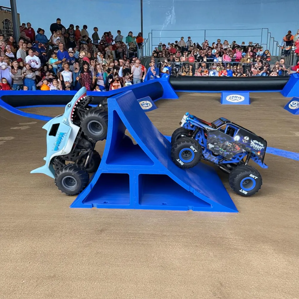 MONSTER TRUCK BACKFLIP/LAUNCH RAMP A1,P,& X SERIES - Free 3D Print ...