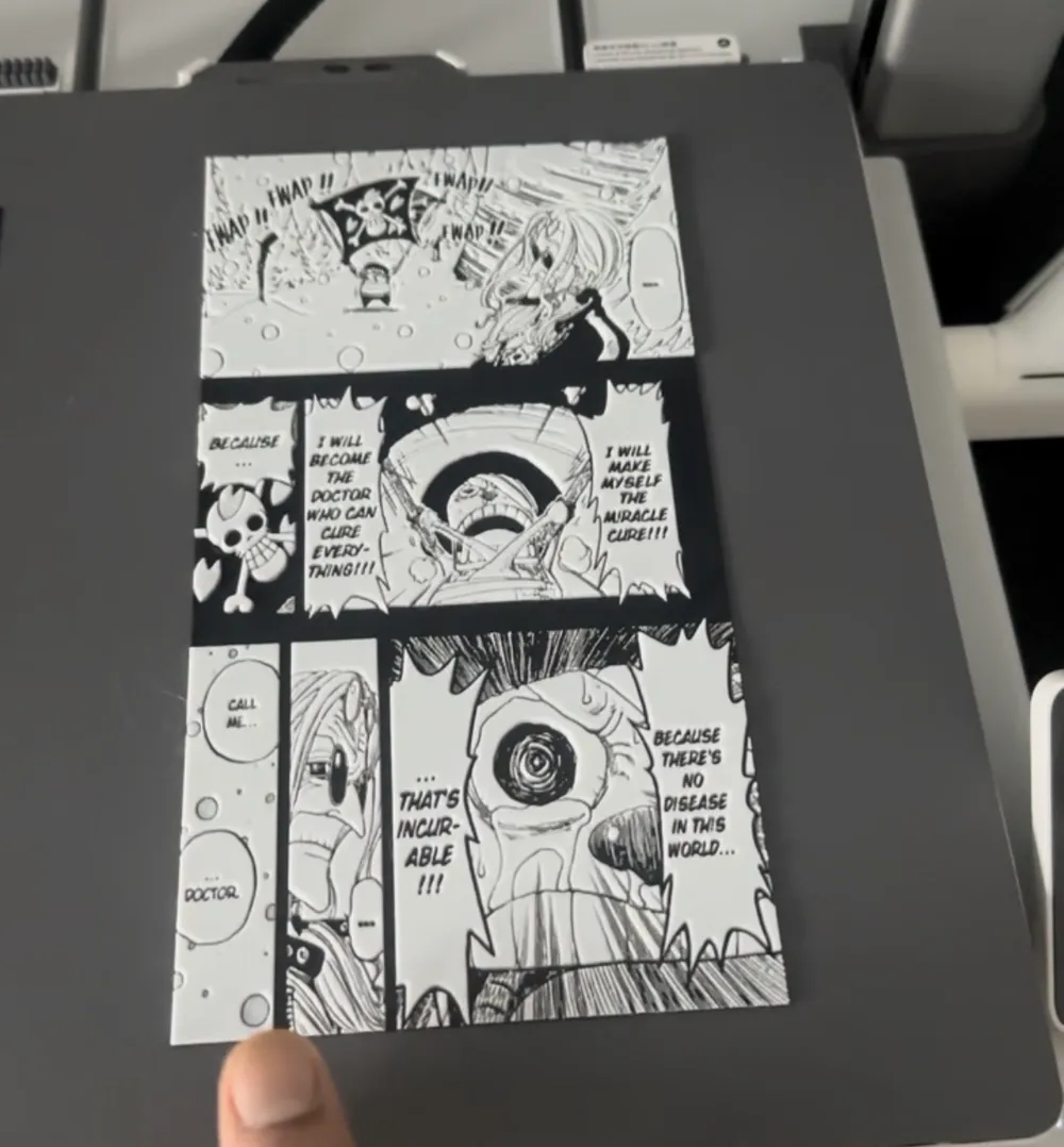 Chopper one piece manga panel - Free 3D Print Model - MakerWorld