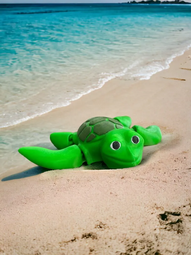 Flexi Sea Turtle by Rott3D - MakerWorld