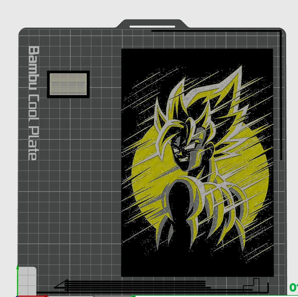 Goku / Dragonball z / Wall Art / 2d art by 3D Prints This Week - MakerWorld