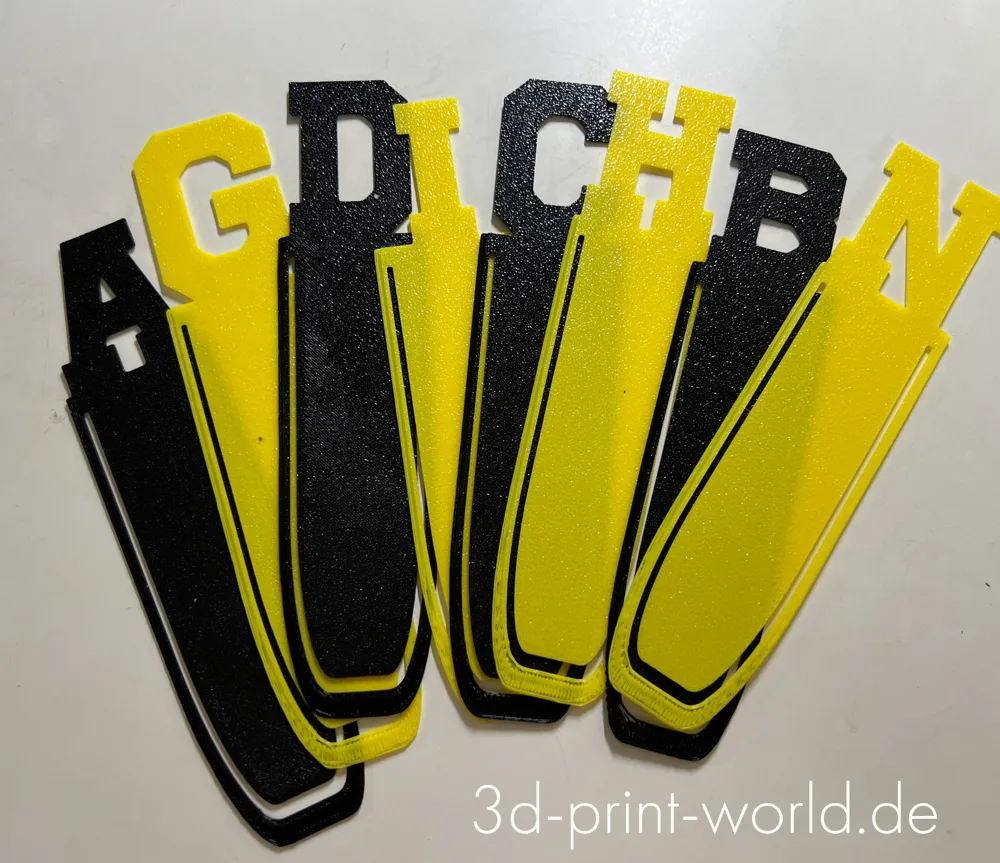 Alphabet-Themed Bookmarks by 3D-Print-World - MakerWorld