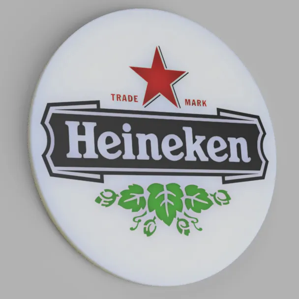 Beer Coaster Heineken by JG3D_prints - MakerWorld