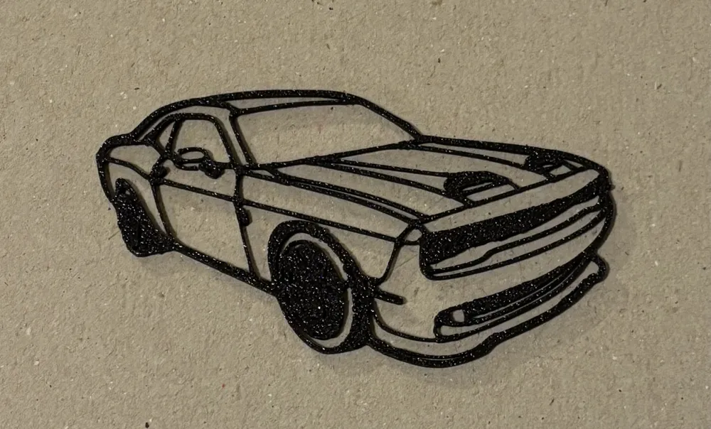 Dodge Challenger SRT Hellcat wall art silhouette by Tiger prints ...