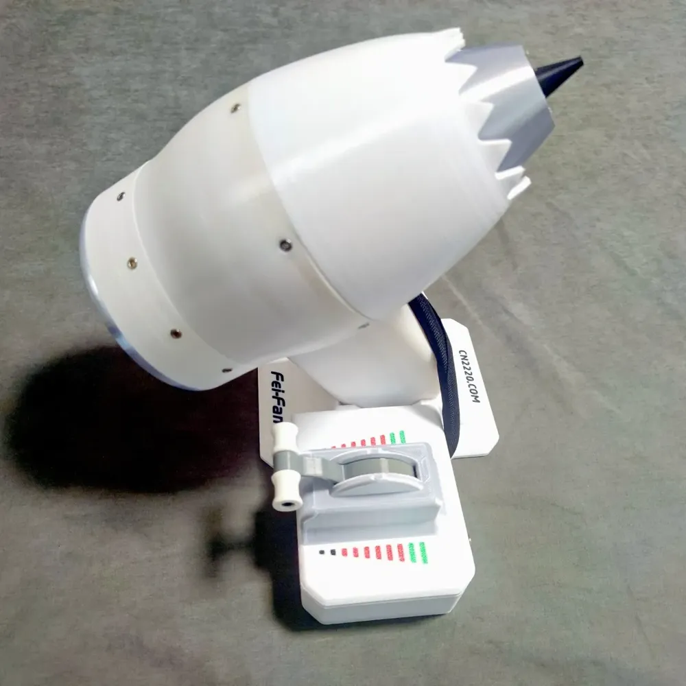 High-bypass ratio simulation aircraft jet engine fan, 10000 rpm ...