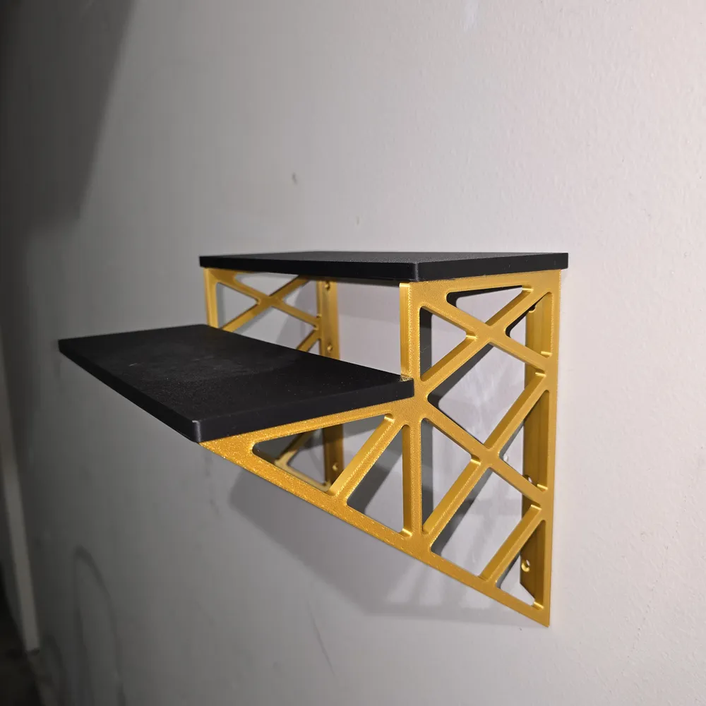 Wall Mount Display Shelf (2 Shelf) - Free 3D Print Model - MakerWorld