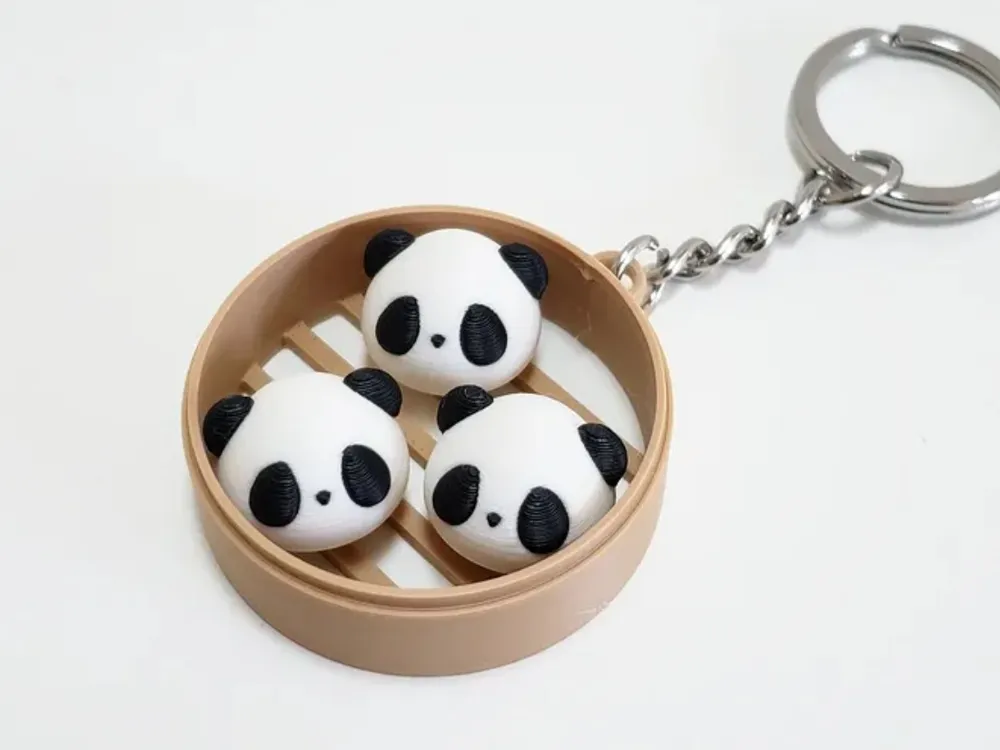 Panda Bun Fidget Keychain (Dim Sum) by Jefflynn MakerWorld: Download ...