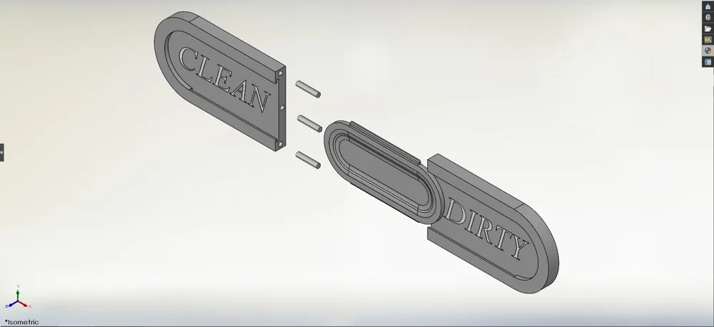 Dishwasher Sign - Clean/Dirty - Free 3D Print Model - MakerWorld