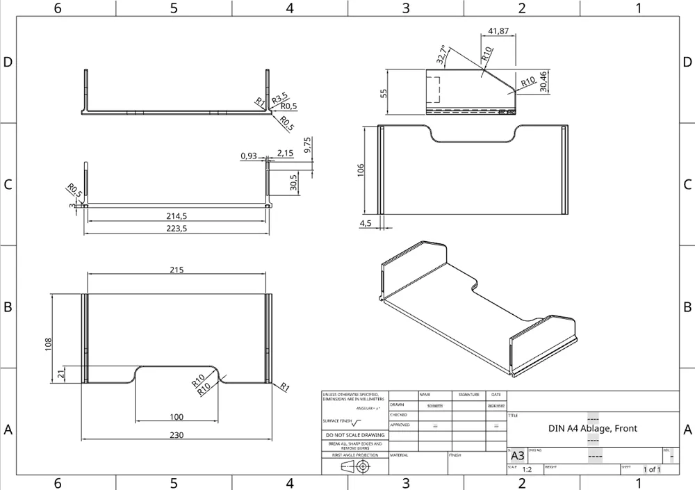 DIN A4 Staple Box / File Tray by 3D Printing by Schmitty MakerWorld ...