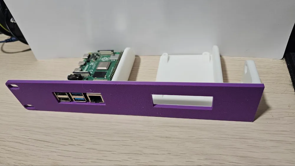 Raspberry Pi 2/3B/4B/5B 19-inch Modular Rack Mount by Mauker MakerWorld ...