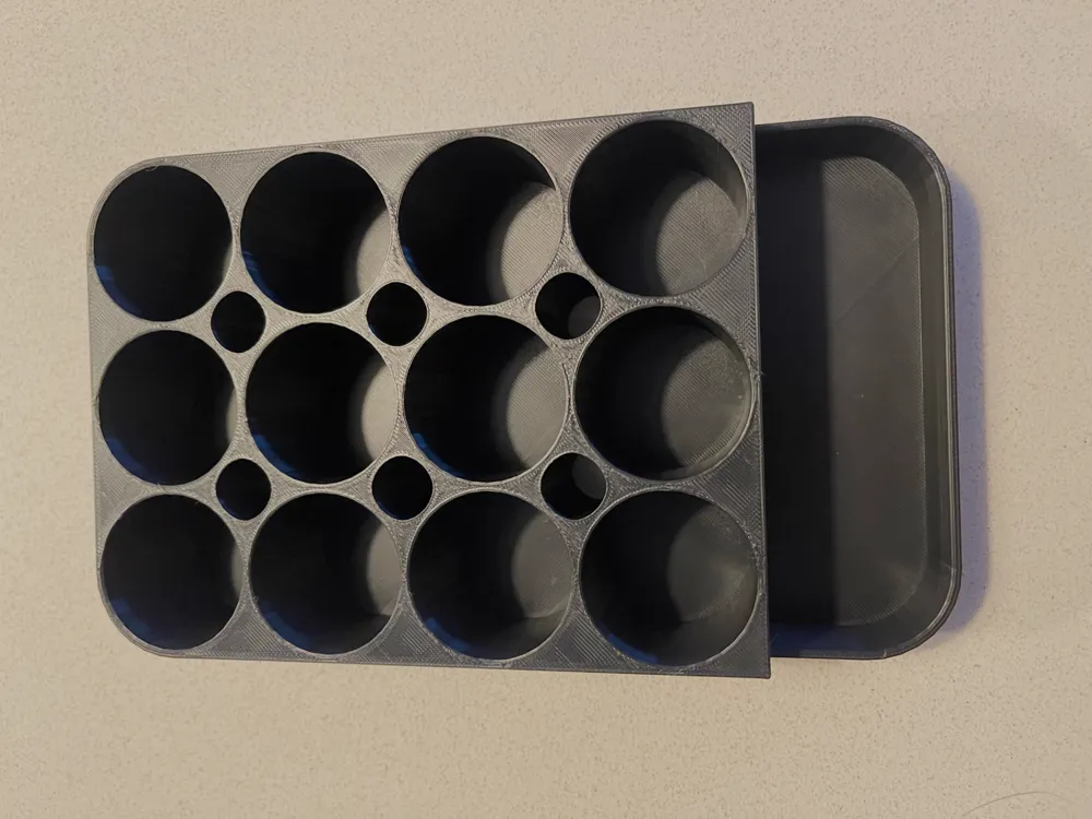 Small glass bottle storage container by Clownskull - MakerWorld