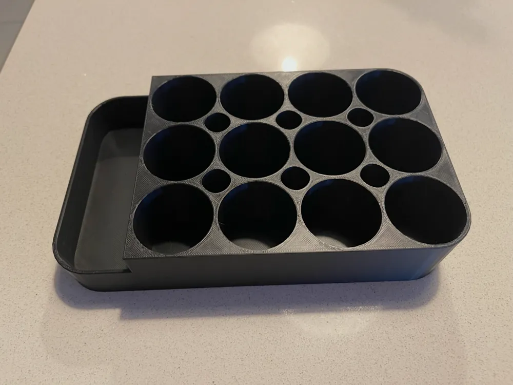 Small glass bottle storage container by Clownskull - MakerWorld