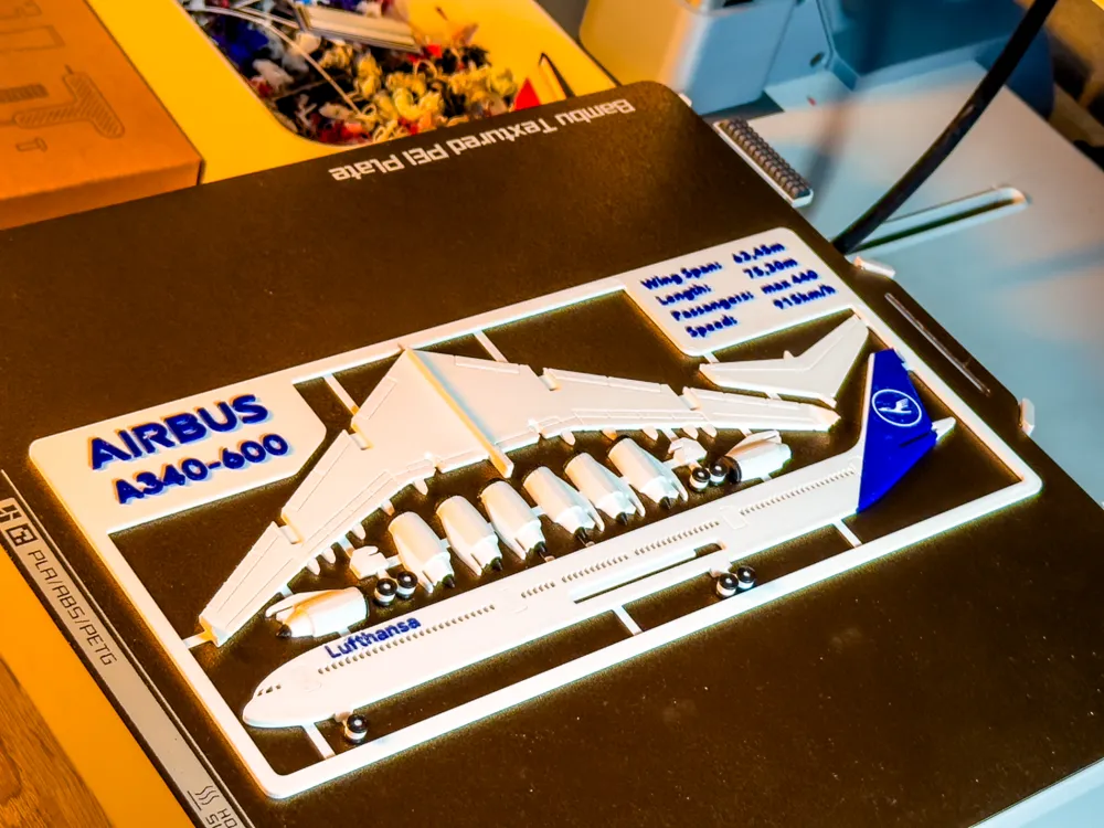 Plane kit card (Airbus A340-600) by pbbence1994 - MakerWorld