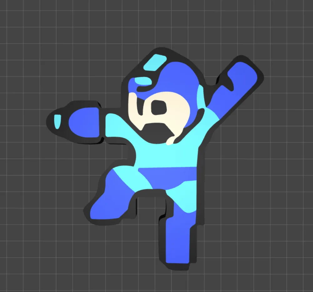 Mega Man Playable Wall Decal Keychain by 不讲道理的乐桑 - MakerWorld