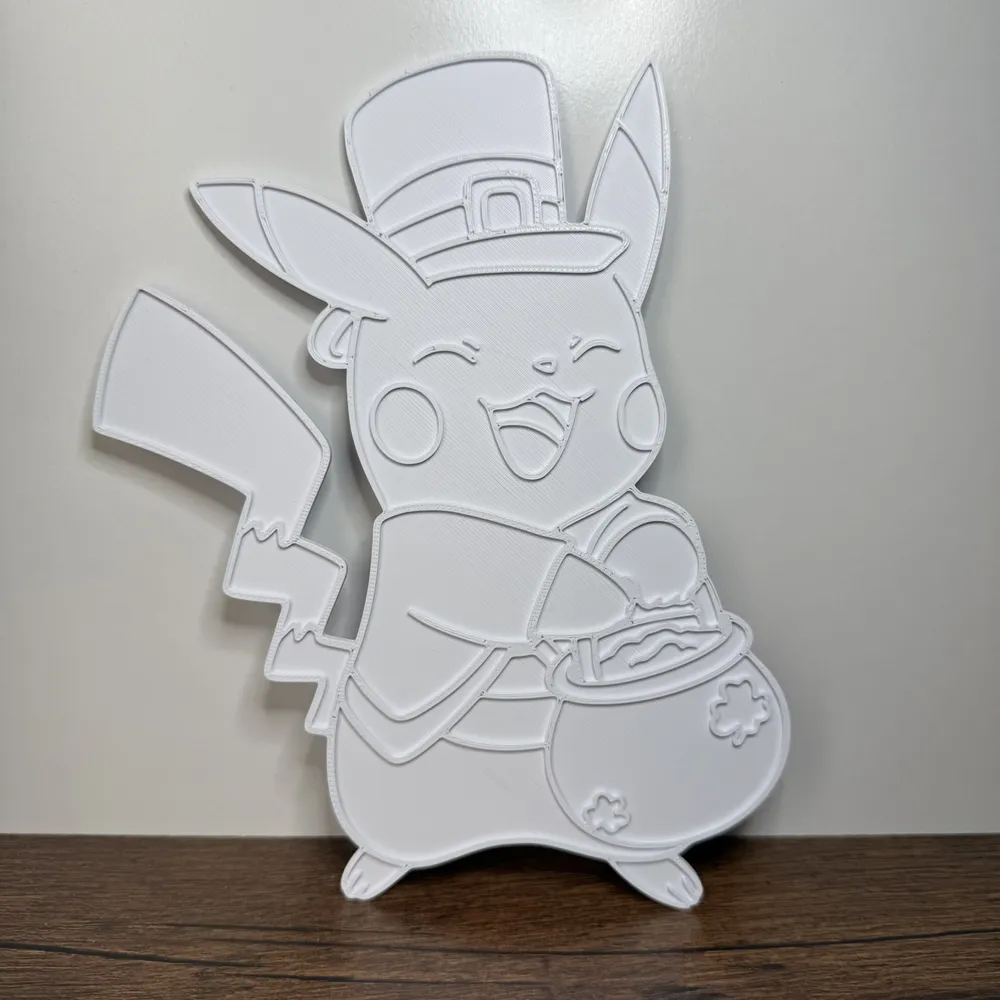 St. Patrick’s Pikachu Pot of Gold Print & Paint - Free 3D Print Model ...