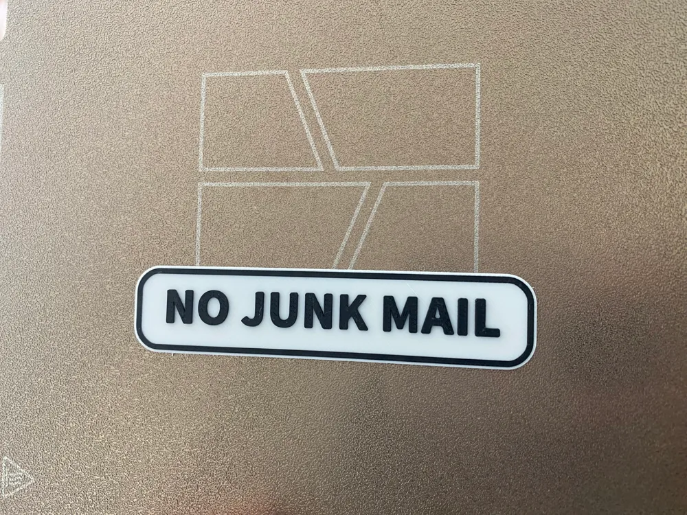 NO JUNK MAIL sign by Ghost - MakerWorld