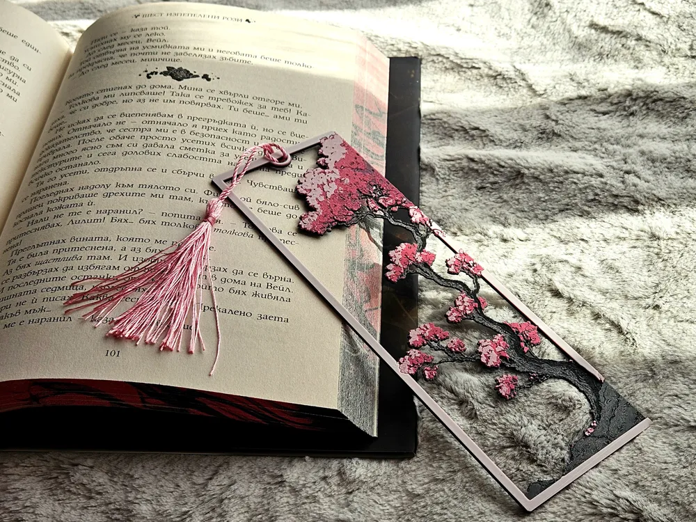 Sakura [Framed] - Bookmark - Free 3D Print Model - MakerWorld