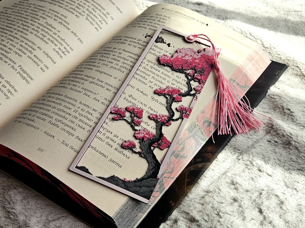 Sakura [Framed] - Bookmark - Free 3D Print Model - MakerWorld