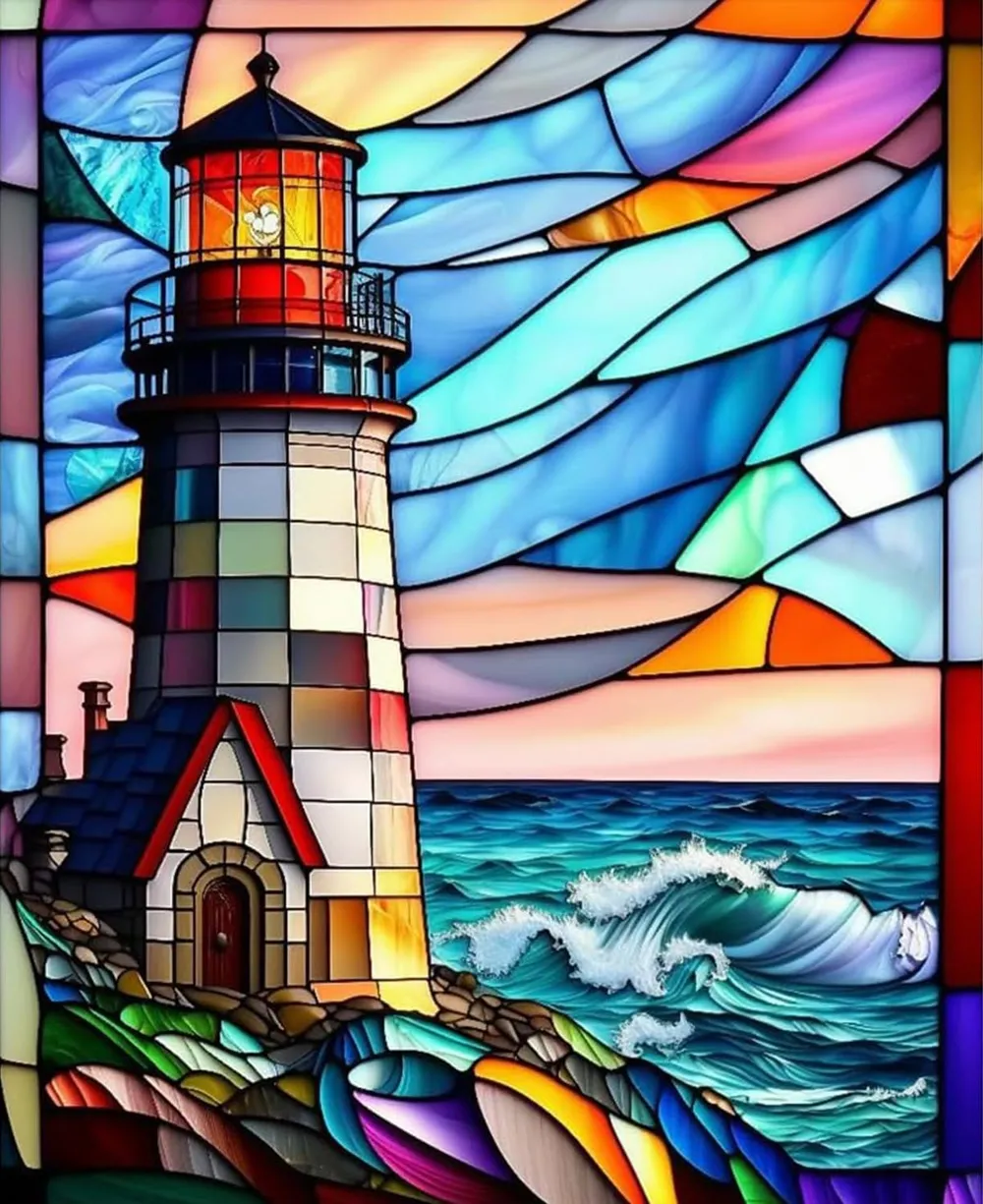 Stained Glass Lighthouse 1 - Free 3D Print Model - MakerWorld
