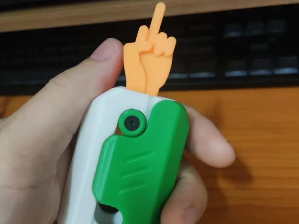 Gravity Carrot Middle Finger Knife by H-智造 MakerWorld: Download Free 3D ...