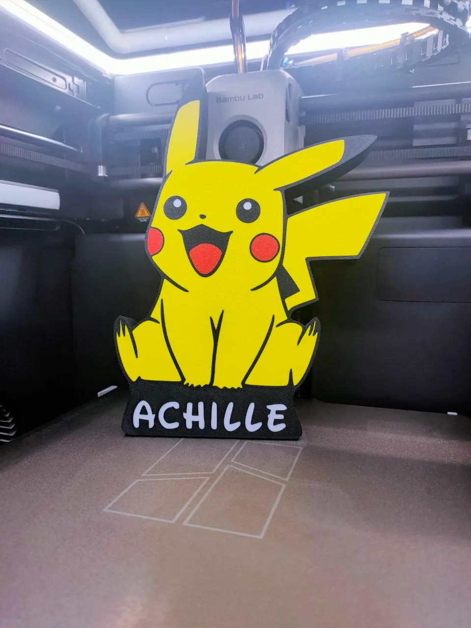 pikachu lightbox EDITABLE NAME - Free 3D Print Model - MakerWorld