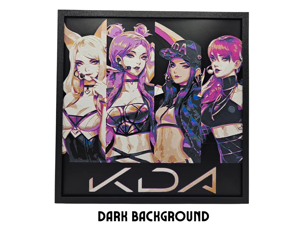 League of Legends - KDA Hueforge - Free 3D Print Model - MakerWorld