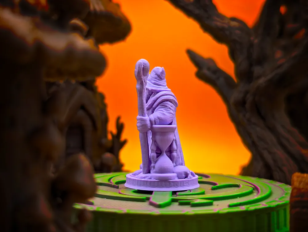 无需支撑的时间法师 - DND/TRPG 微缩模型 来自 Nozzleborn Foundry MakerWorld：免费下载 3D 模型