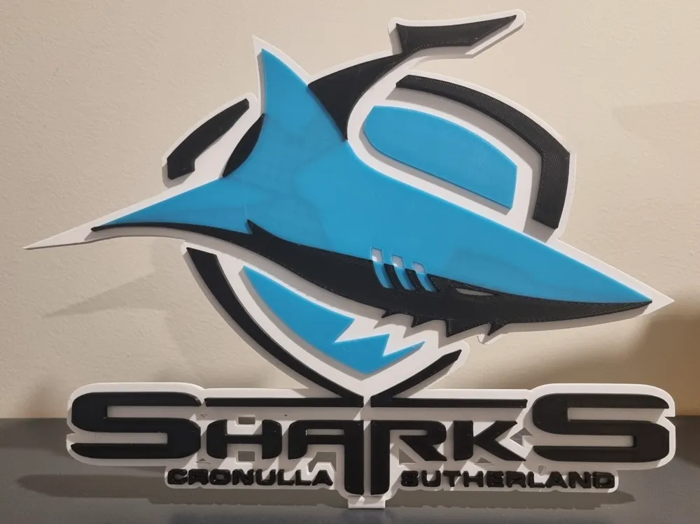 Cronulla Sharks Logo by s_bon MakerWorld: Download Free 3D Models