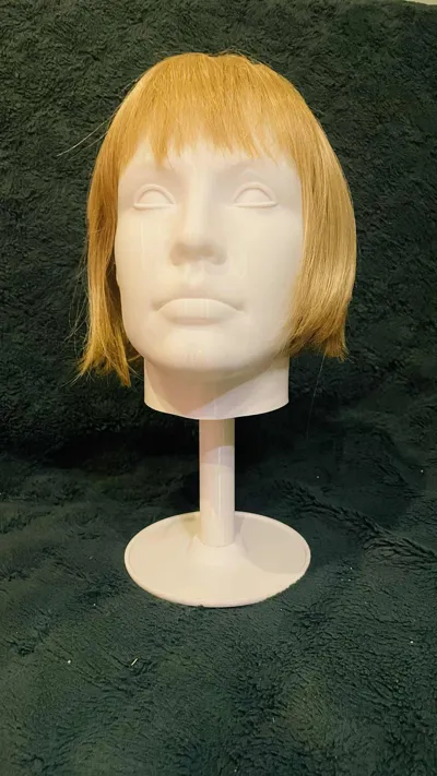 Life-Size Wig Stand – 54cm Head Circumference - Free 3D Print Model ...