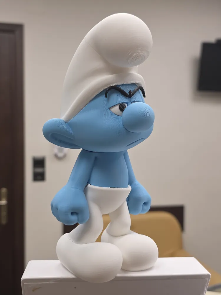 Grouchy Smurf - No AMS - Easy assembly - Free 3D Print Model - MakerWorld