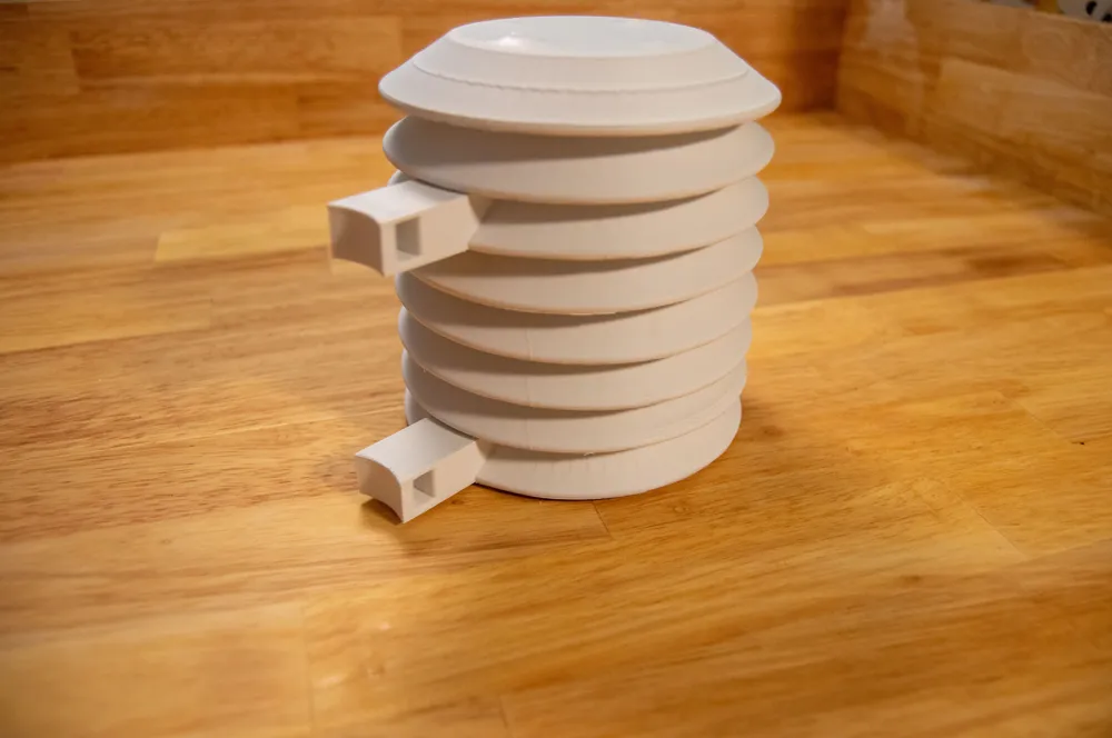 Modular solar radiation shield - Free 3D Print Model - MakerWorld
