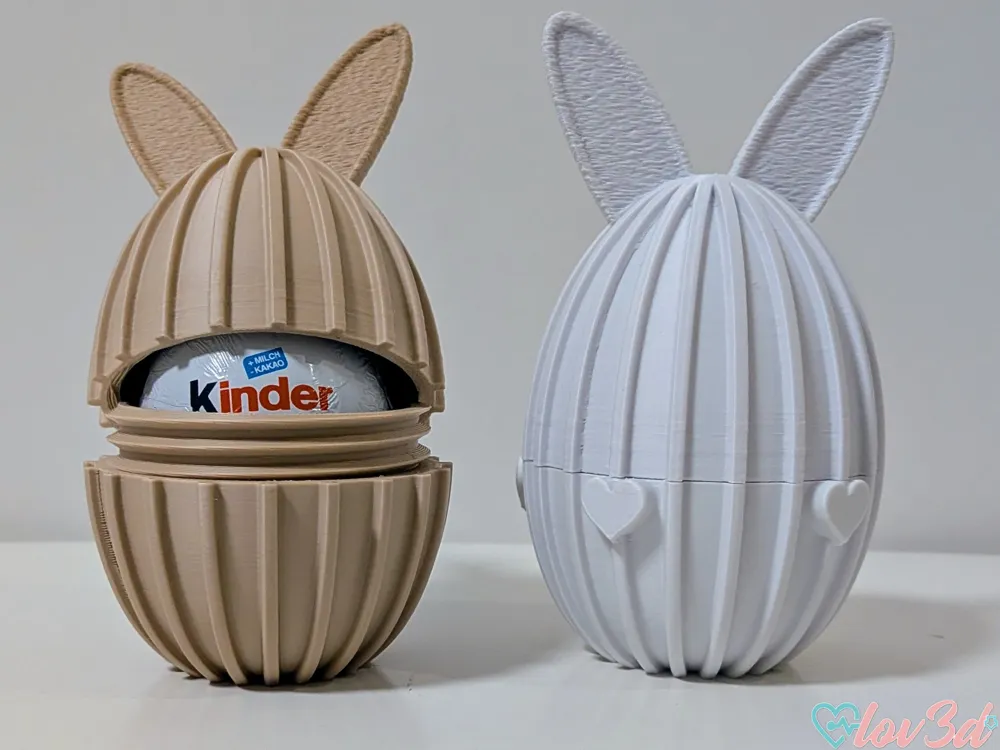 Easter Egg Gift Box / Container (Kinder Surprise) - Free 3D Print Model ...