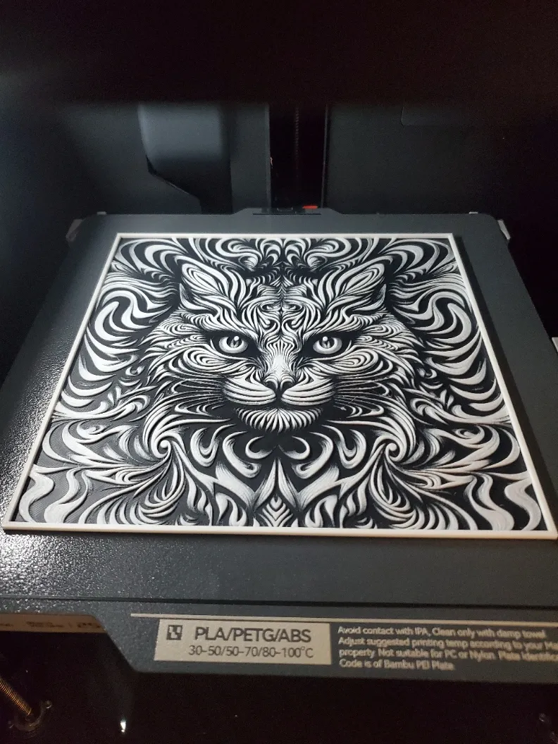 Psychedelic Cat Visual Illusion by ABUNDANT 3D - MakerWorld