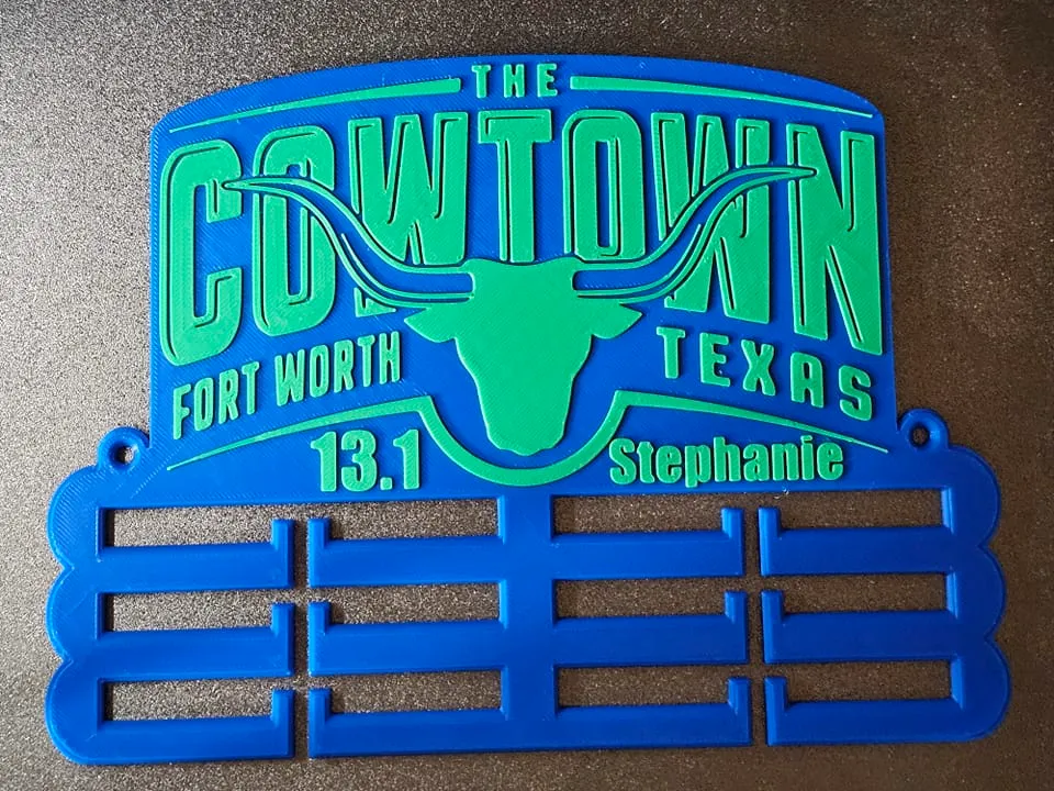 Customizable Cowtown Marathon Medal Hanger Remixed by john.darst ...