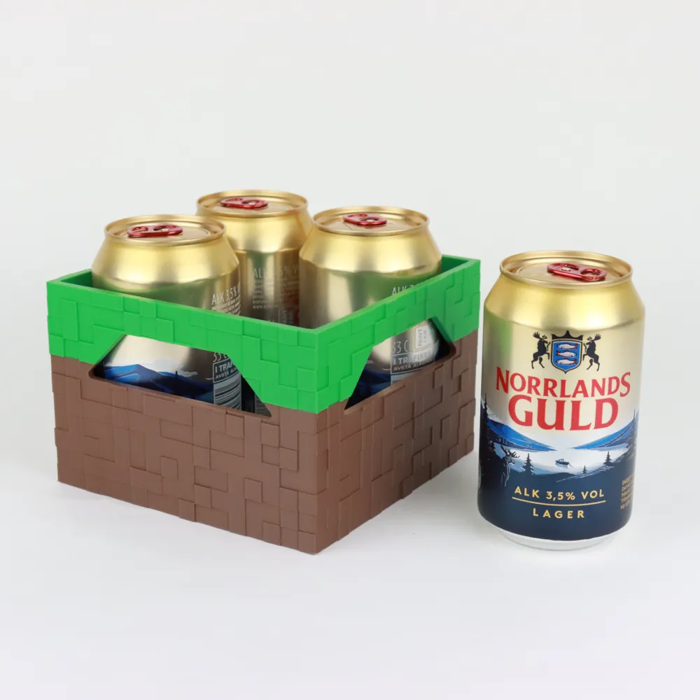 Minecraft Grass Block Beer Crate by Manicken.se - MakerWorld