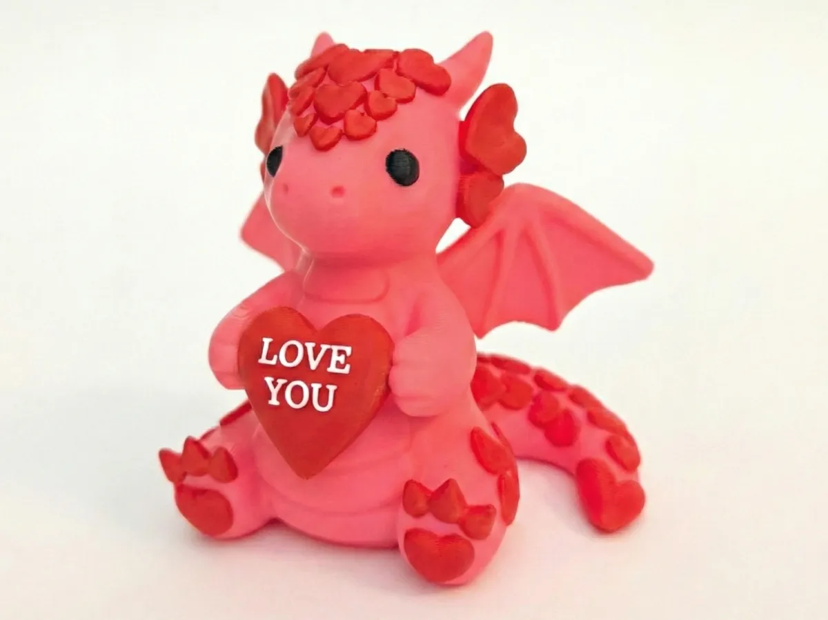 Valentines baby dragon - Free 3D Print Model - MakerWorld