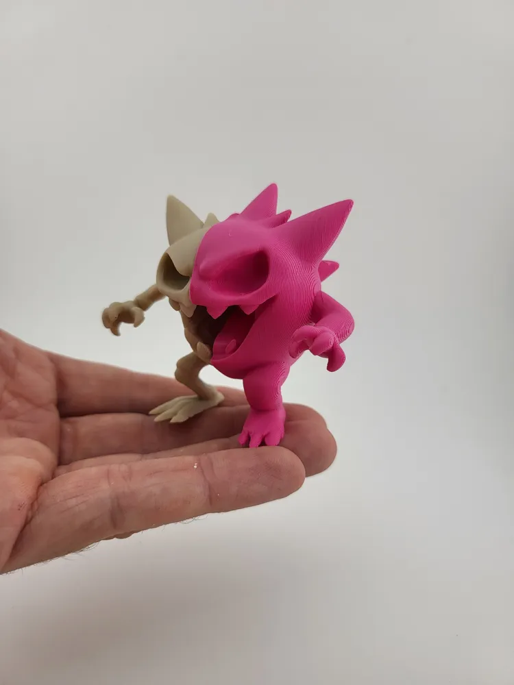 Gengar Skeleton Half Body 3D Printed Figure by Mad power MakerWorld ...