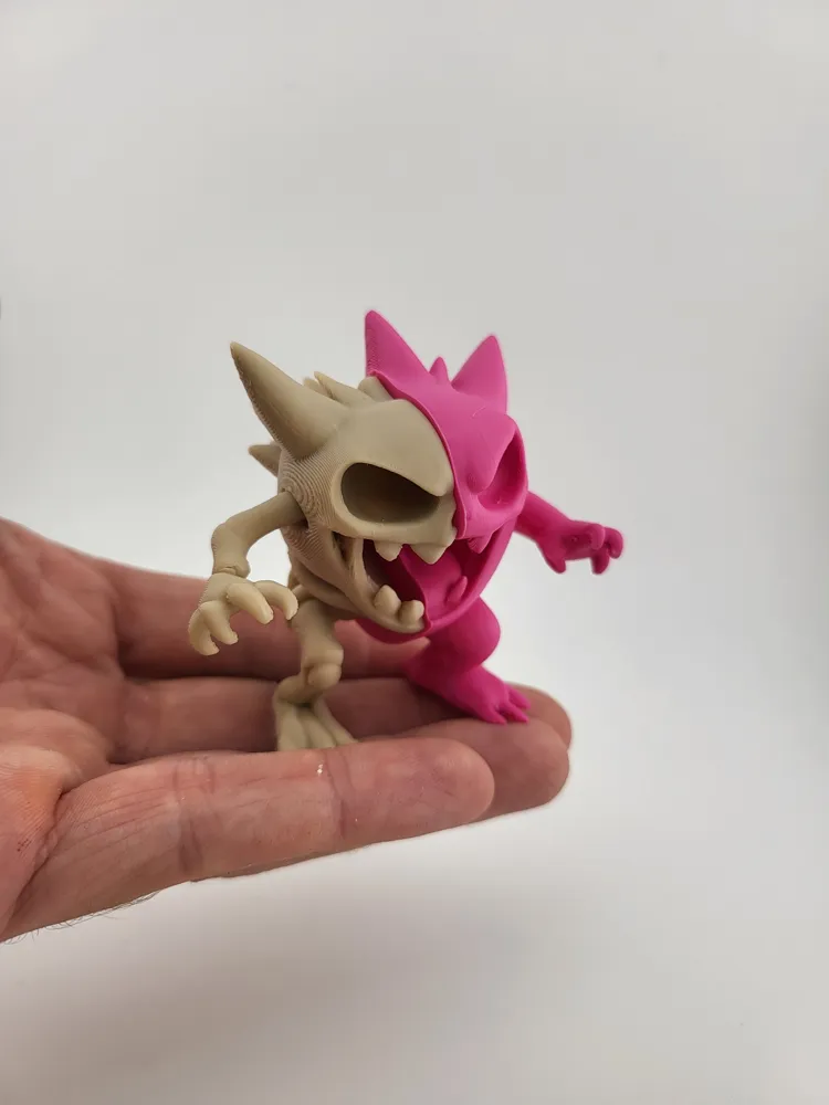 Gengar Skeleton Half Body 3D Printed Figure - Free 3D Print Model ...