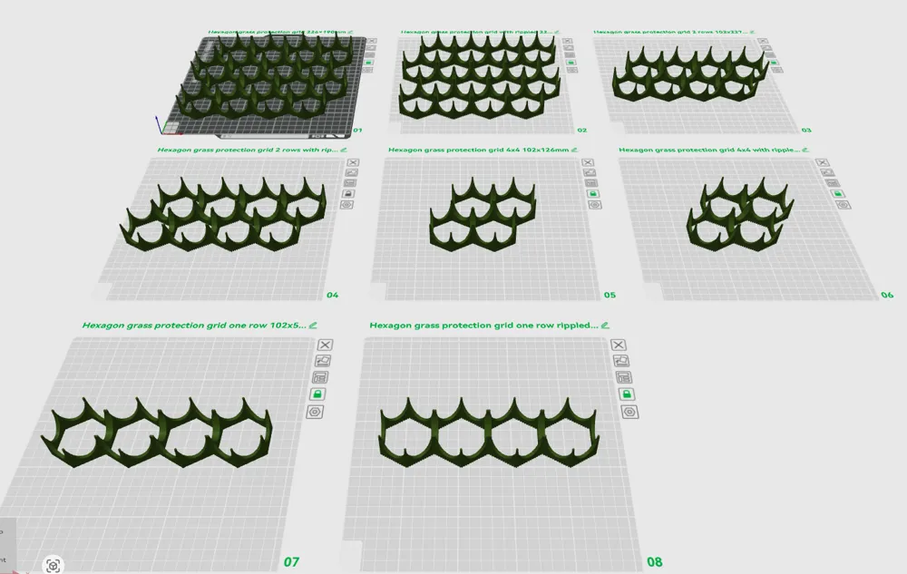 Grass Protection Hex Tiles Flat or Grip by ccrccrdk MakerWorld ...