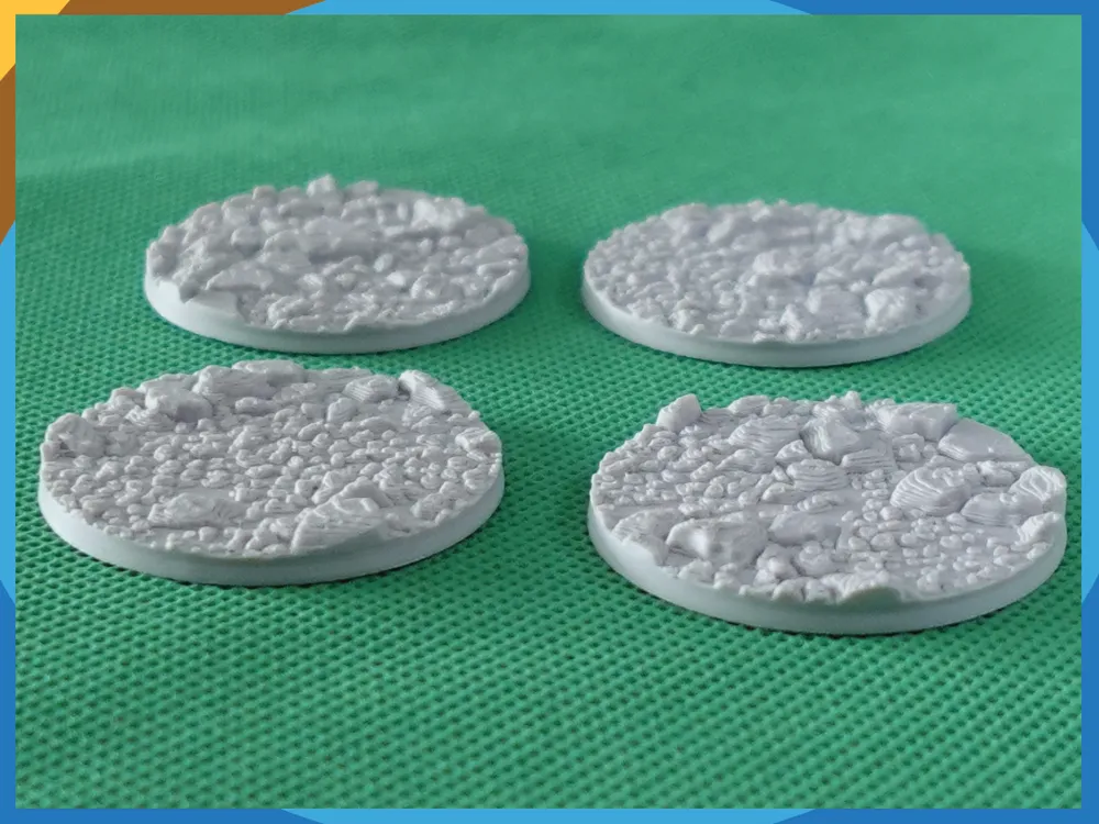 Rock 28mm Bases, Round - Free 3D Print Model - MakerWorld