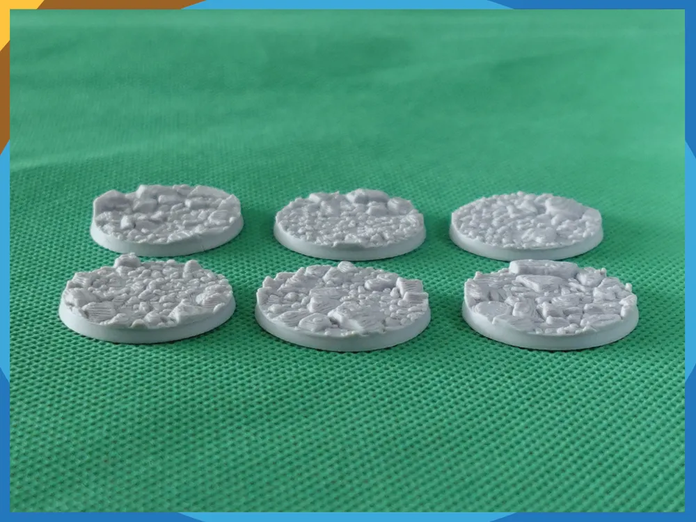 Rock 28mm Bases, Round - Free 3D Print Model - MakerWorld