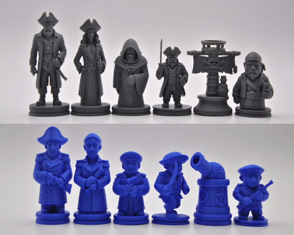 Navy Chess Set - Free 3D Print Model - MakerWorld