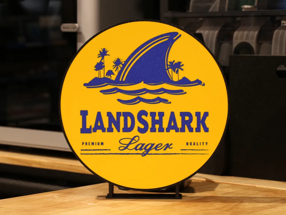 LandShark Lager Beer Logo LED Light Box by The 3D Print Smiths ...